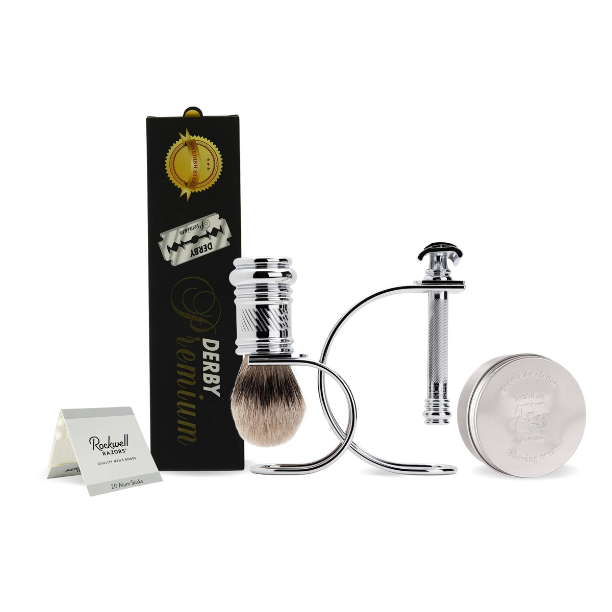 MK-CHROMSET2 Merkur 5PC Chrome Set – BarberSupplies.com