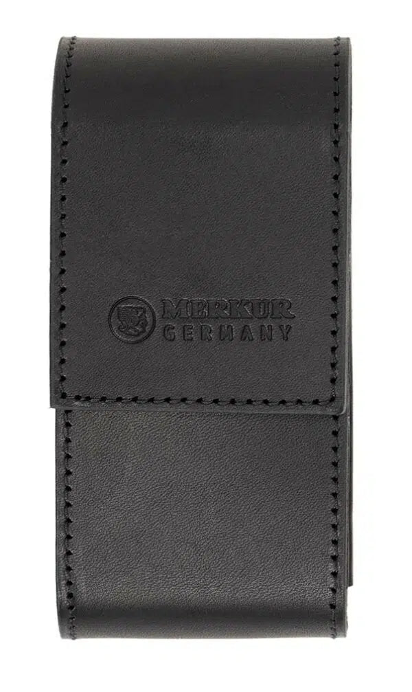 Merkur Leather Case empty for Razor and 10 Blades, Black ...
